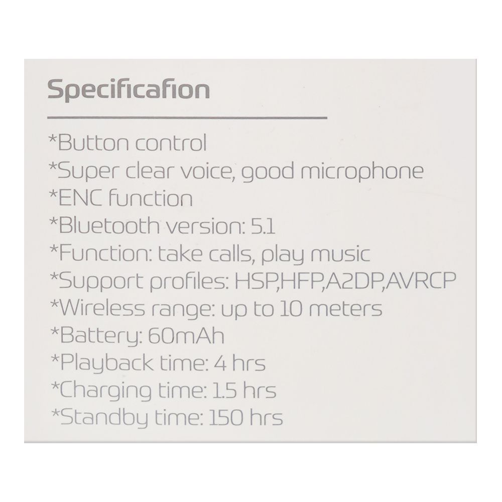 Faster ENC Mono Clip On Bluetooth Earphone, E10