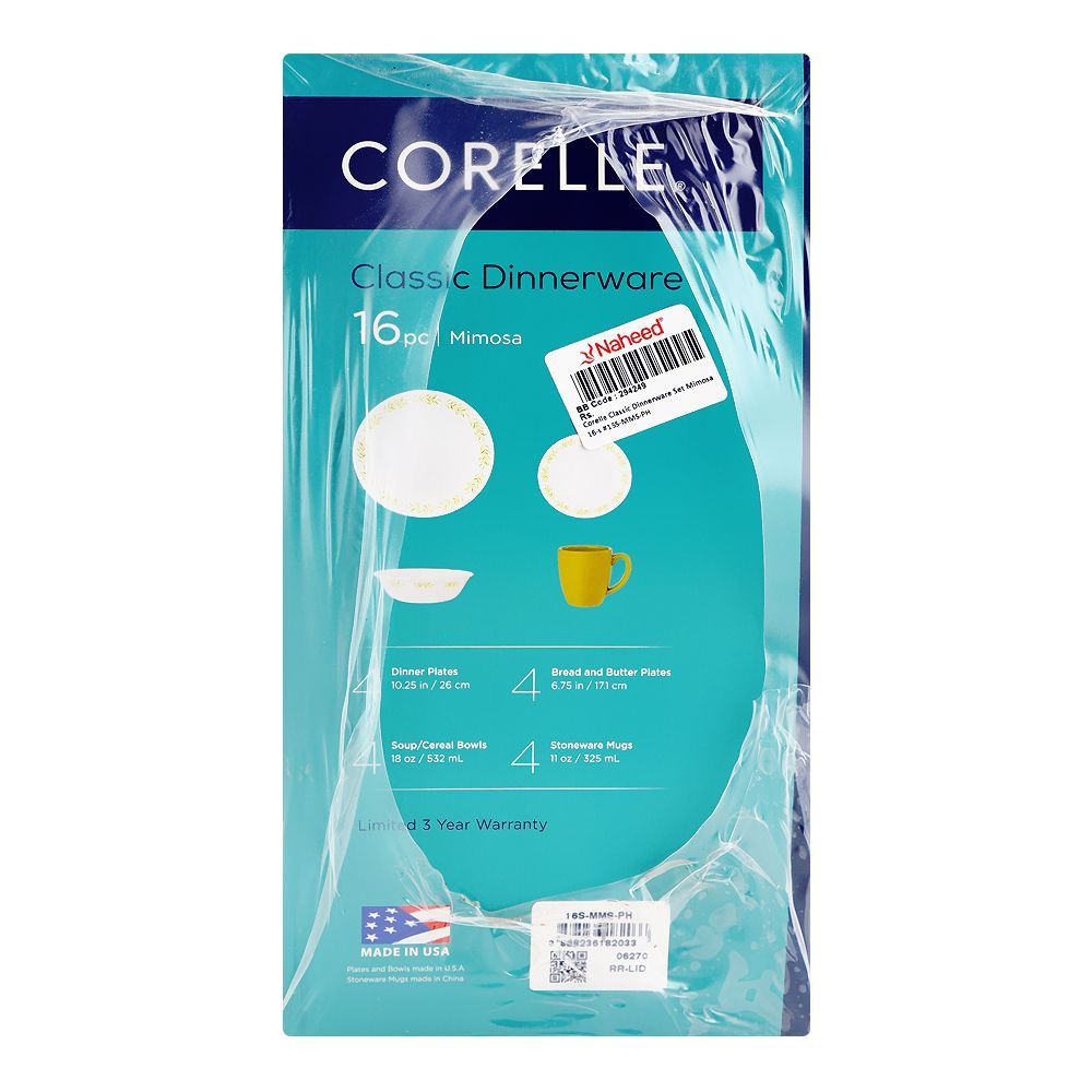 Corelle Classic Dinnerware Set Mimosa 16 Pieces 16S-MMS-PH