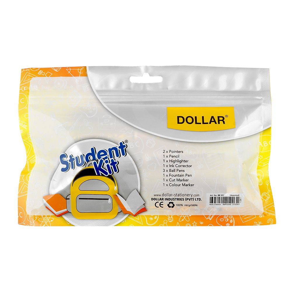 Dollar Student Kit Pouch, Assorted, SK-01, 15-Pack