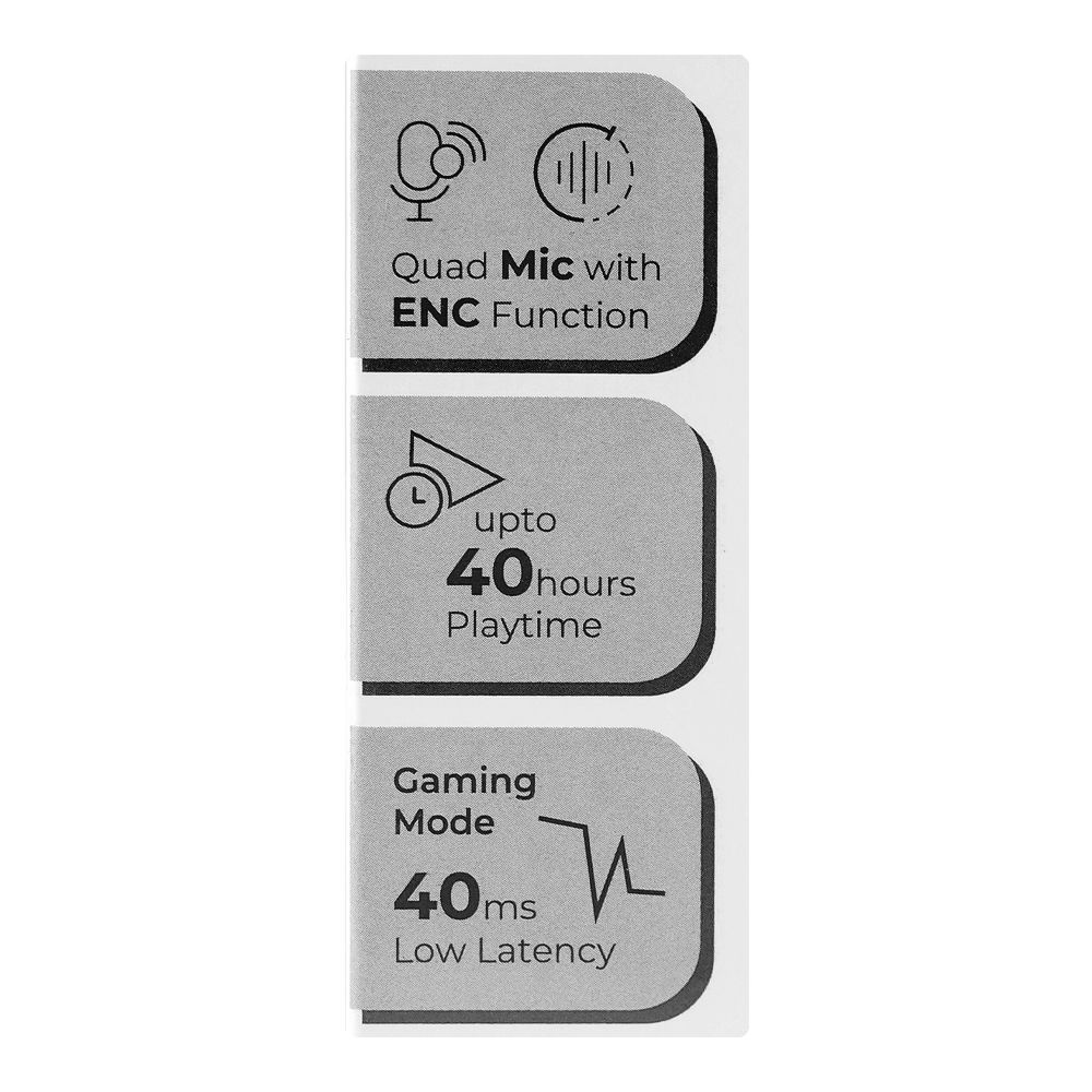 Zero Atom Pro Z Dots ENC Wireless Earbuds, Snow White