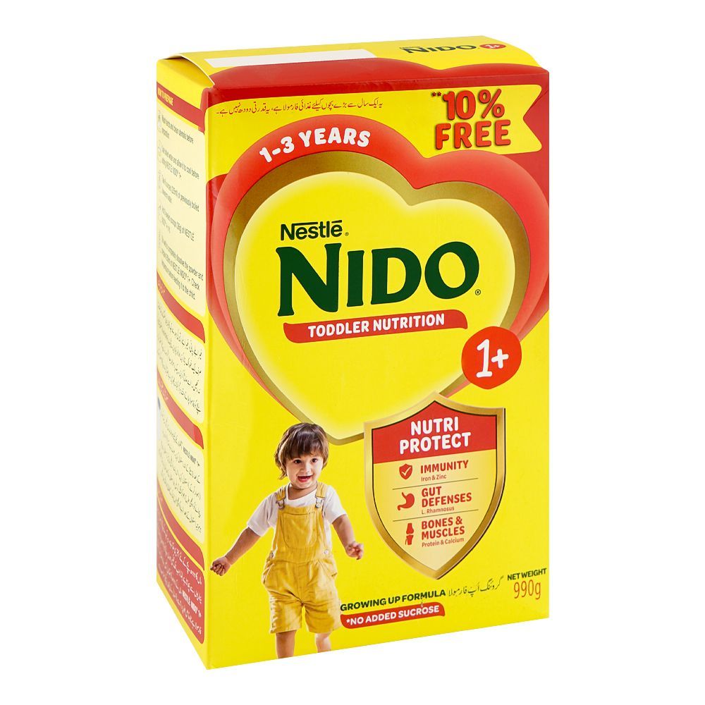 Nestle Nido 1+ Toddler Nutritional Milk Powder 10% Free Economy Pack, 990g