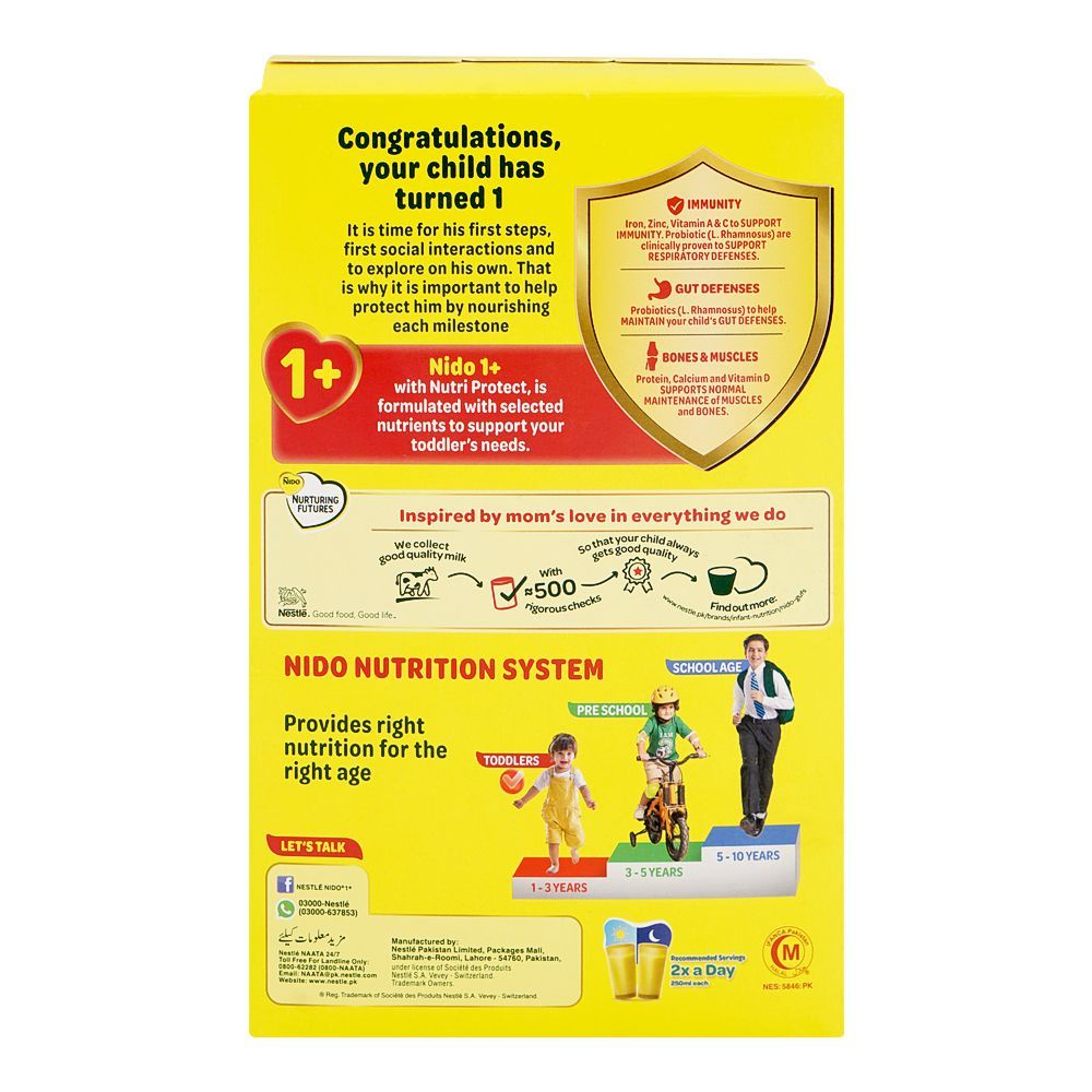 Nestle Nido 1+ Toddler Nutritional Milk Powder 10% Free Economy Pack, 990g