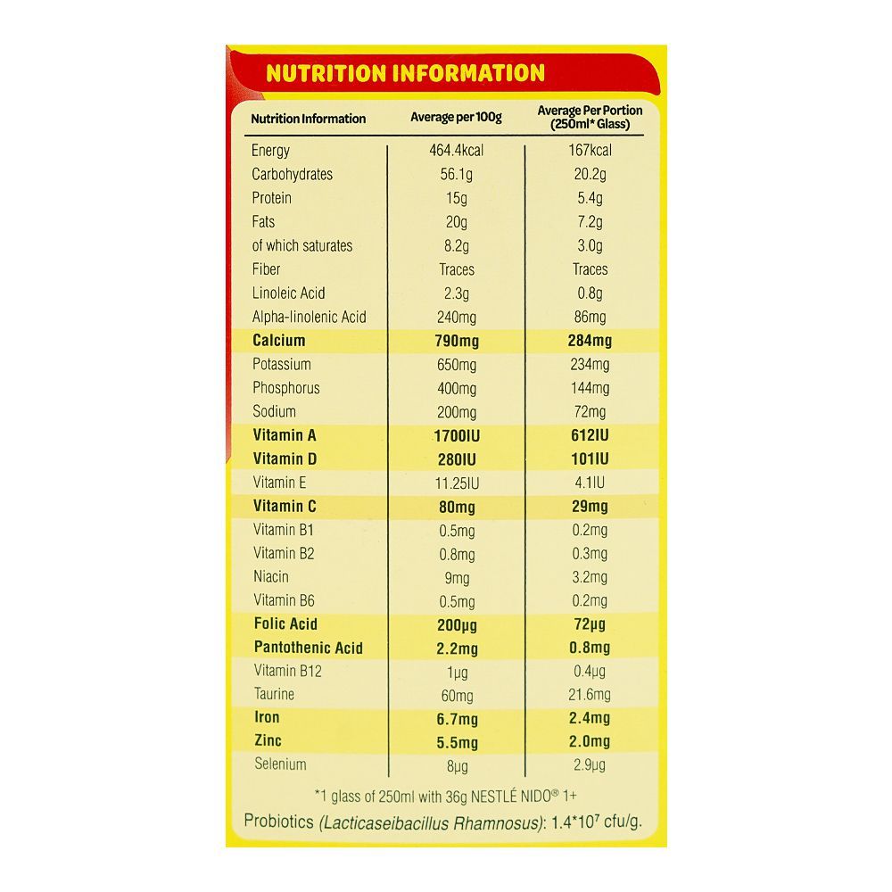 Nestle Nido 1+ Toddler Nutritional Milk Powder 10% Free Economy Pack, 990g