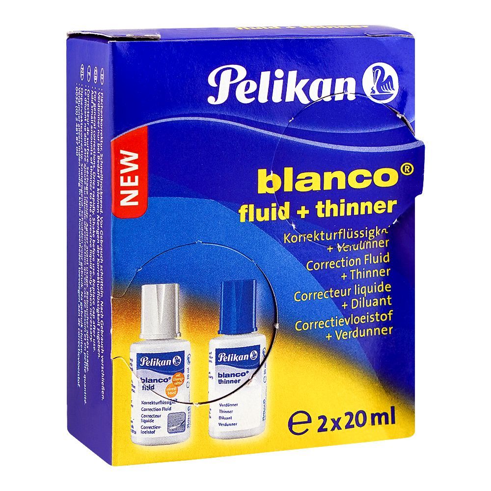 Pelikan Blanco Correction Fluid Plus Thinner 2 X 20ml 931D, 335877