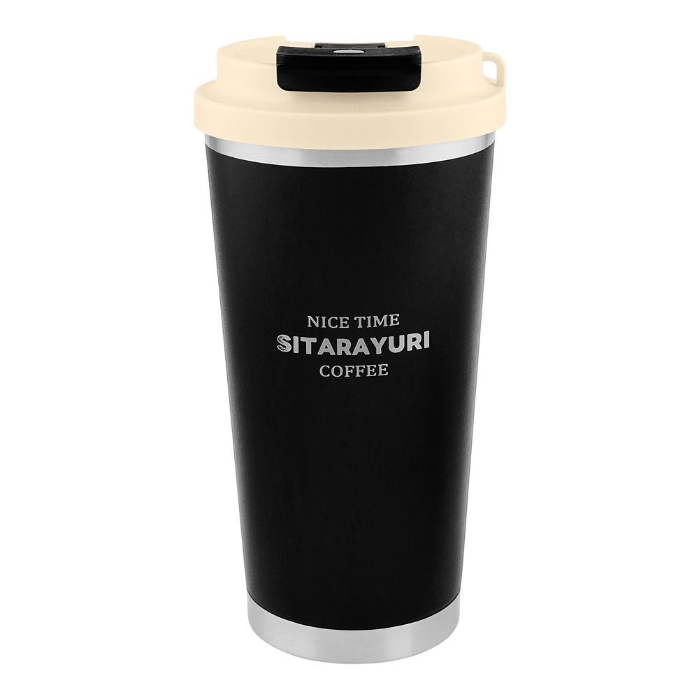 Sitarayuri Stainless Steel Vacuum Insulated Coffee Tumbler & Travel Mug, Small, 560ml, Black