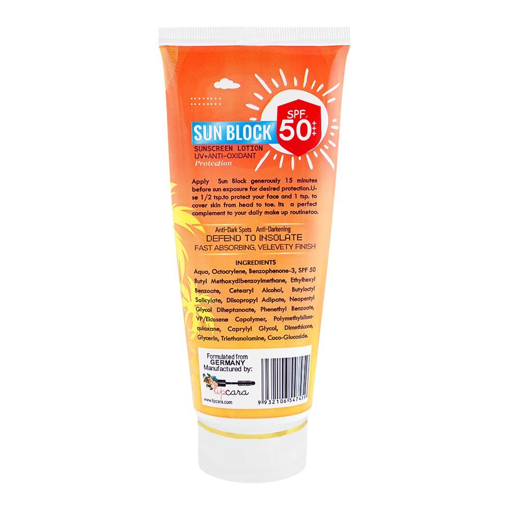 Derma Shine Sun Block SPF50 Sunscreen Lotion, 200ml