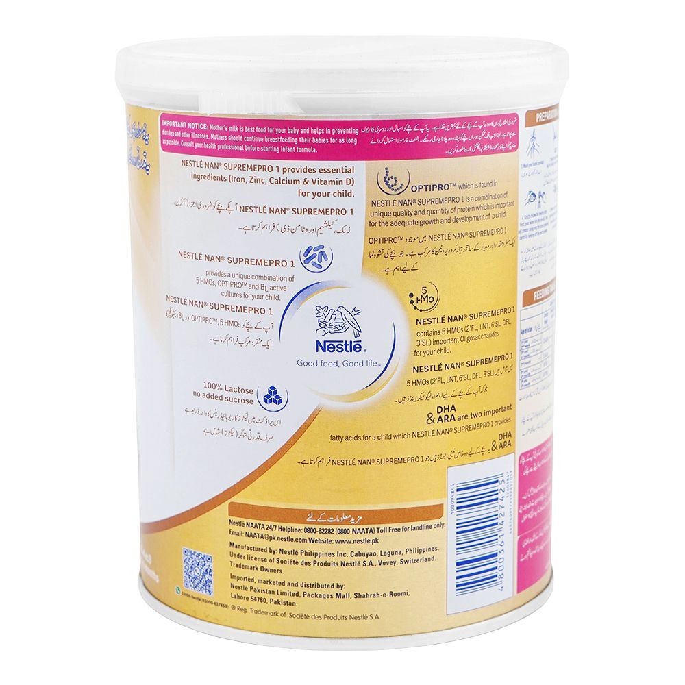 Nestle Nan-1 Supremepro Optipro Milk Powder, 400g Tin