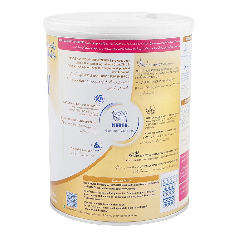 Nestle Nan Grow-3 Supremepro Optipro Milk Powder, 900g Tin