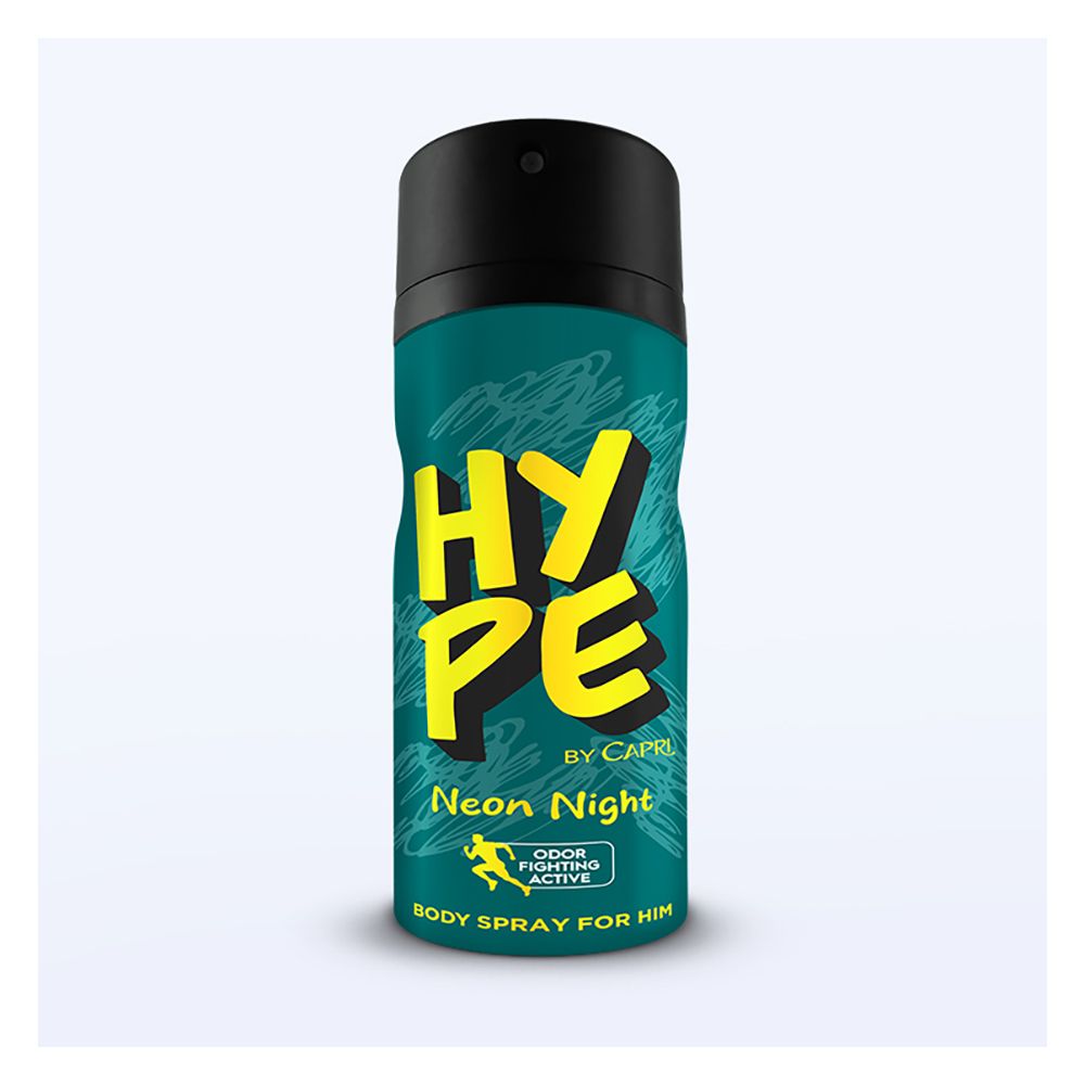 Hype Neon Night Body Spray, For Men, 150ml
