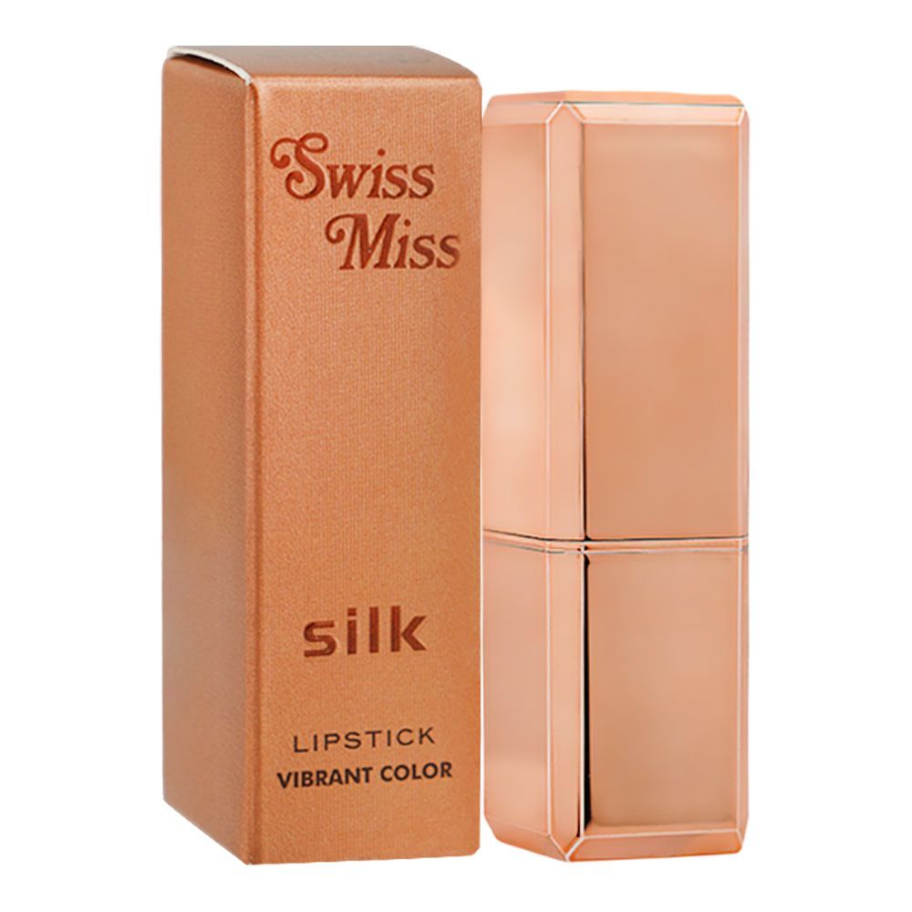 Swiss Miss Silk Vibrant Color Lipstick, 705 Almond Ice, 5.1g