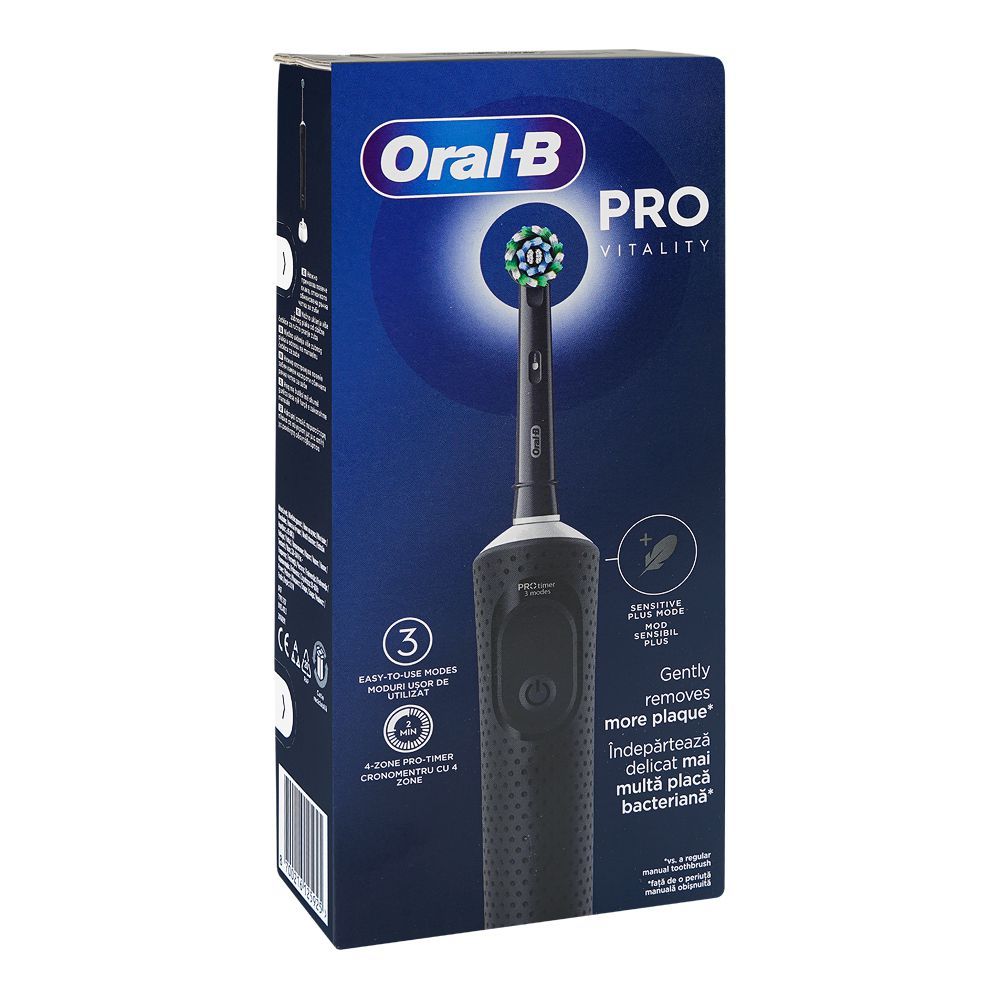 Braun Oral-B Pro Vitality Rechargeable Toothbrush, Black, D103.413.3