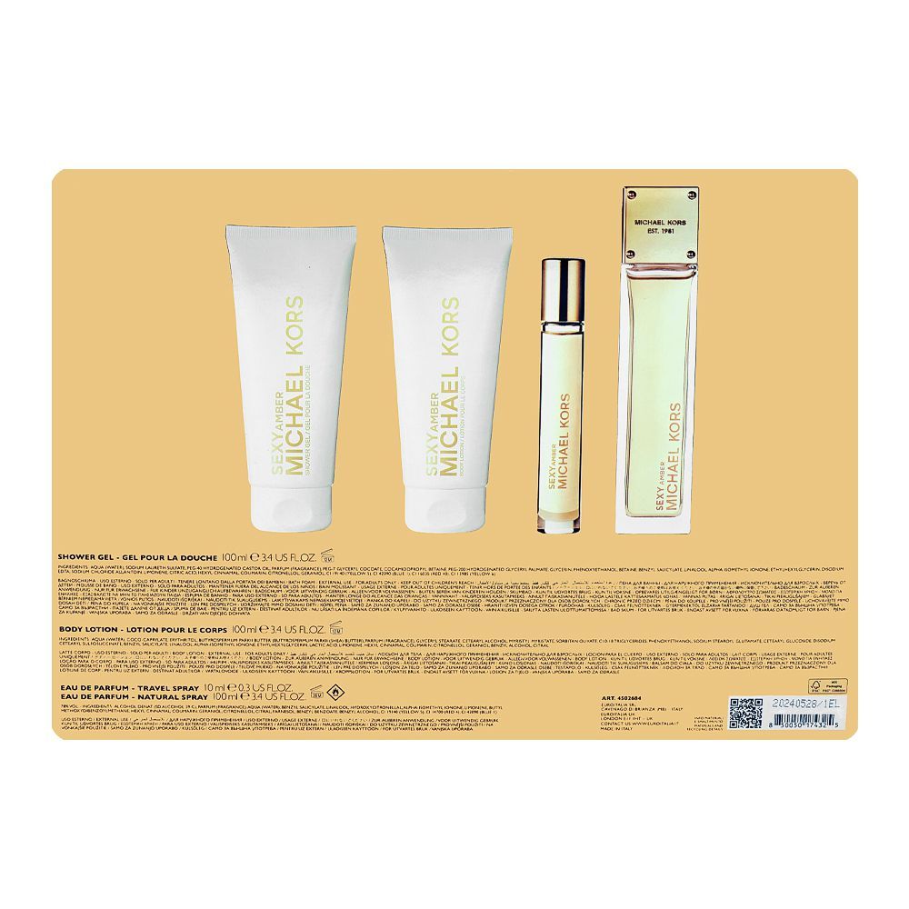 Michael Kors Sexy Amber Set Eau De Parfum+Shower Gel+Body Lotion, For ...