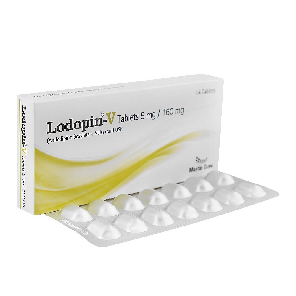 Martin Dow Lodopin-V Tablet, 5mg/160mg, 14-Pack