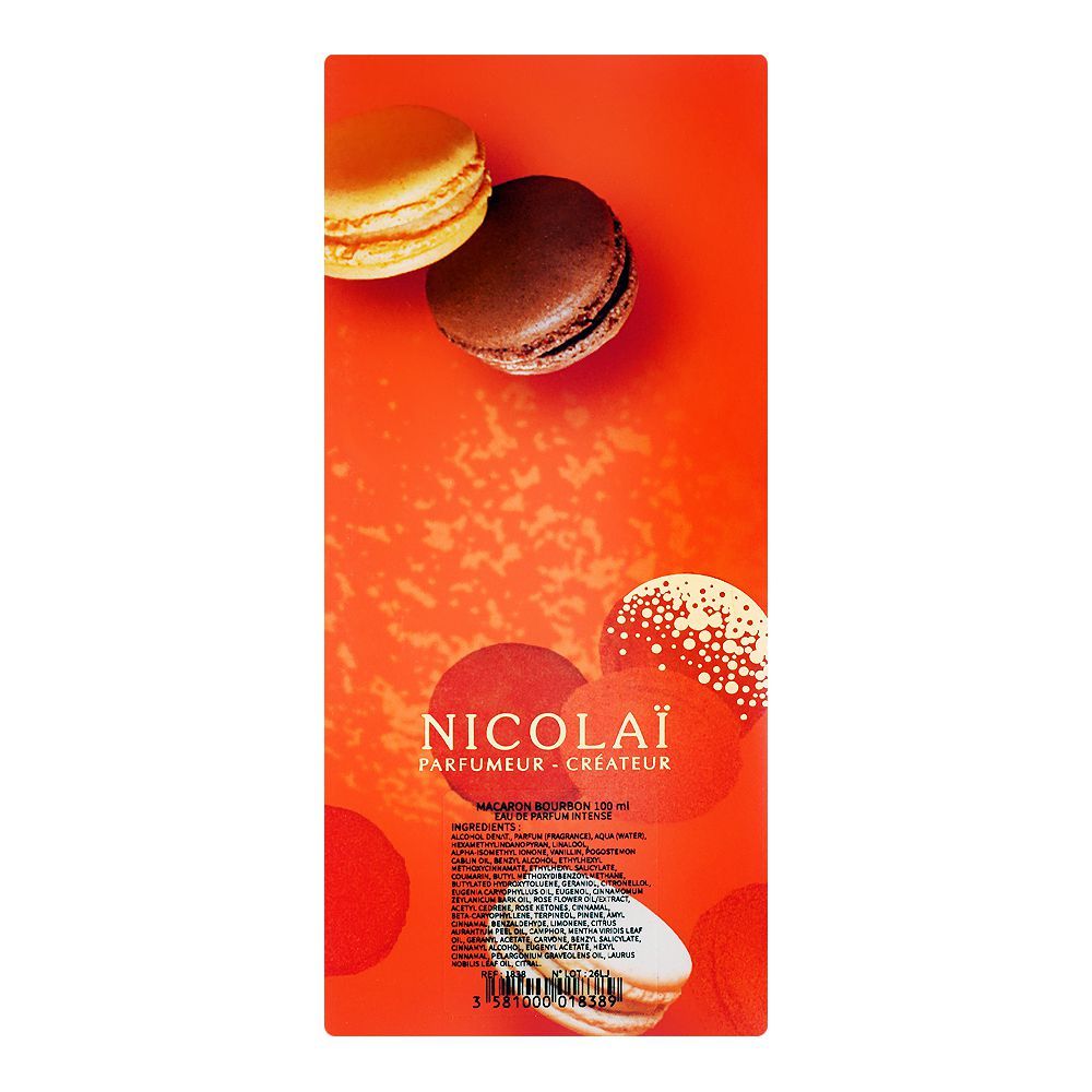 Nicolai Macaron Bourbon Intense Eau De Parfum, For Men & Women, 100ml