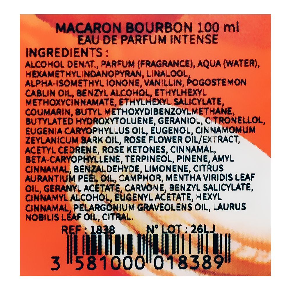Nicolai Macaron Bourbon Intense Eau De Parfum, For Men & Women, 100ml