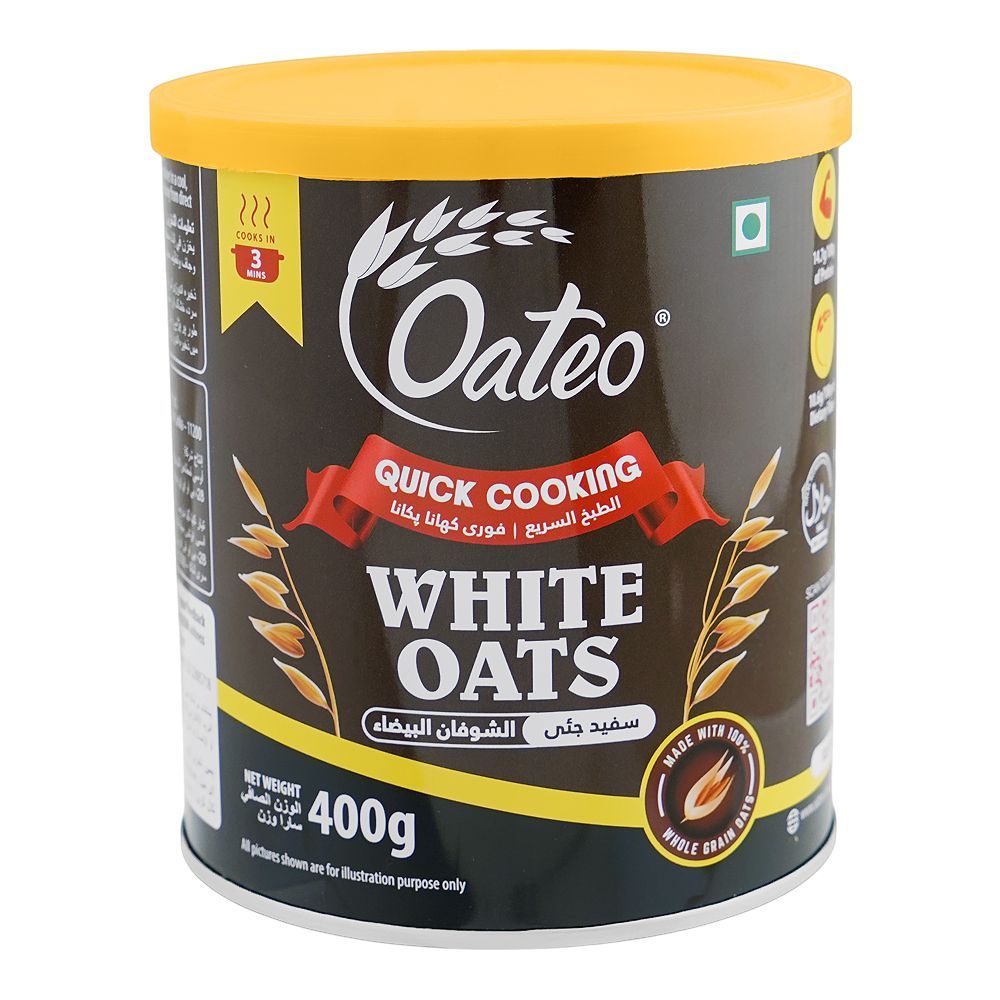 Oateo White Oats, 400g Tin