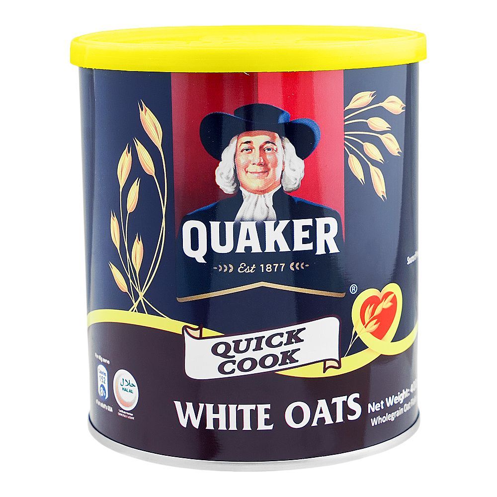 Quaker Quick Cook White Oats, 400g Tin