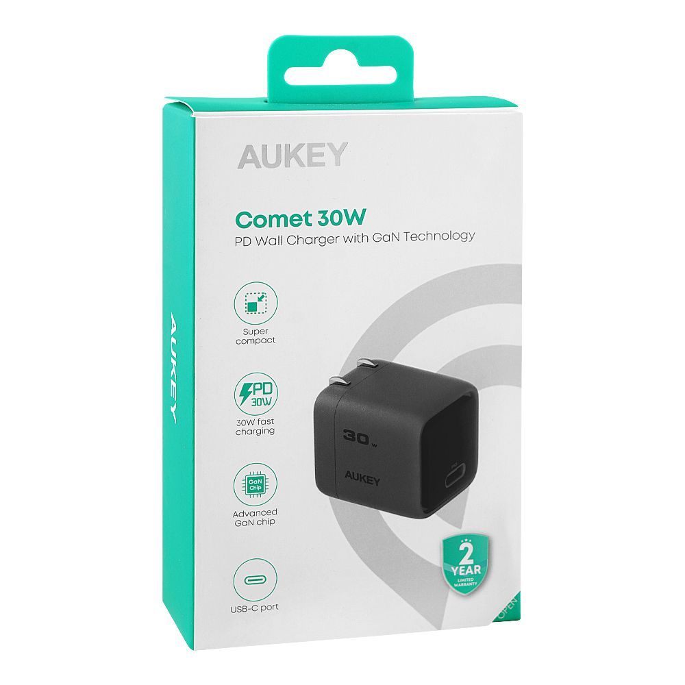 Aukey Comet PD Wall Charger 30W, USB-C, Grey, PA-C1