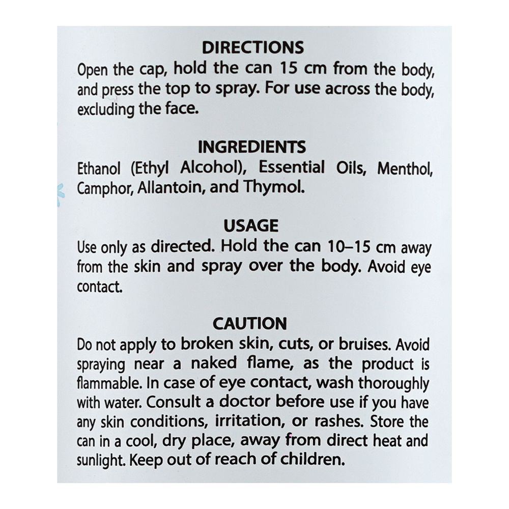 English Prickly Heat Thanda Cooling Body Spray, 120ml