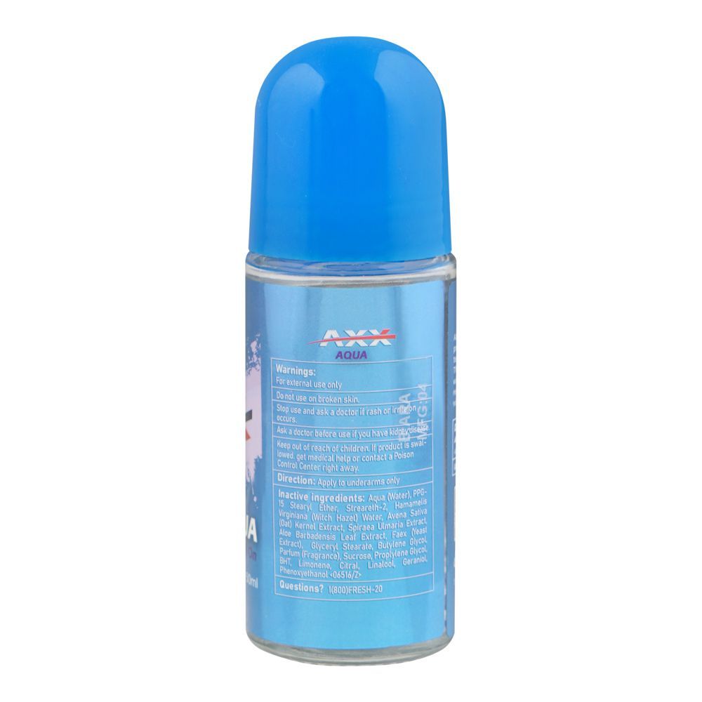 AXX Aqua Deodorant Roll On, For Men & Women, 50ml