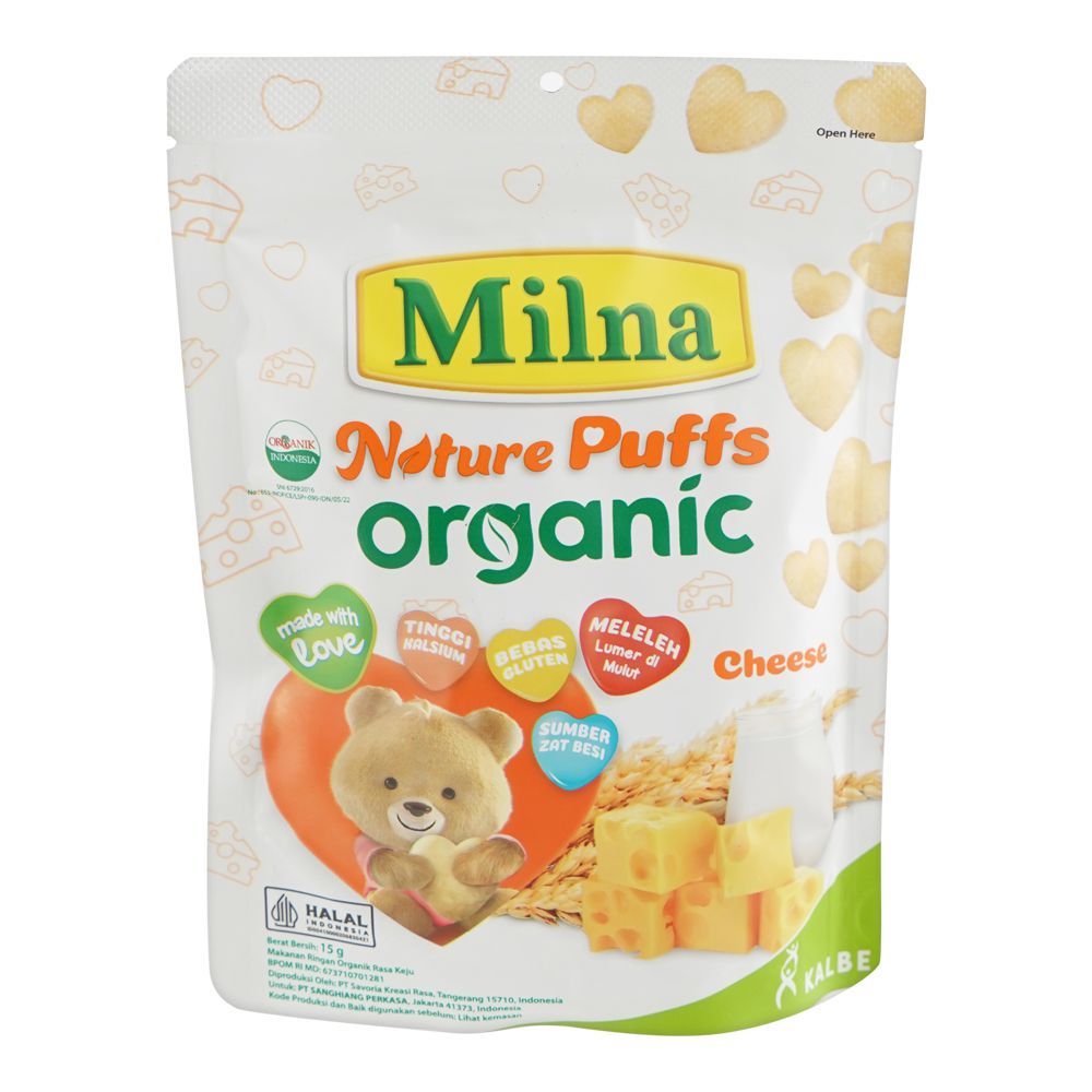 Milna Nature Puffs Organic Cheese, 15g