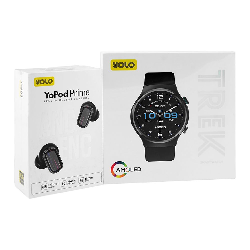 Yolo 1.43 Inch Amoled Display Trek Smart Watch, 10 Meters Waterproof ...