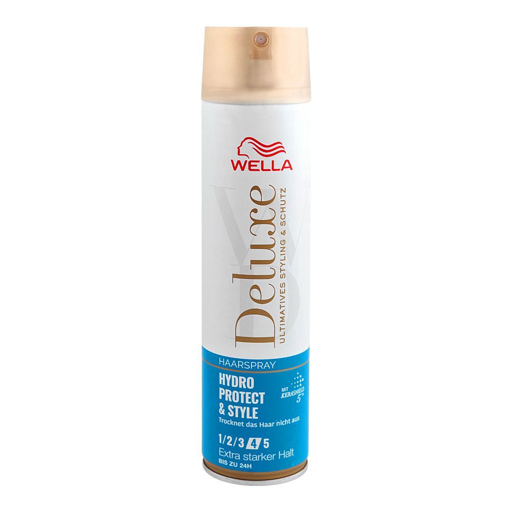 Wella Deluxe Hydro Protect & Style Extra Strong Hold 4 Hair Spray, 250ml