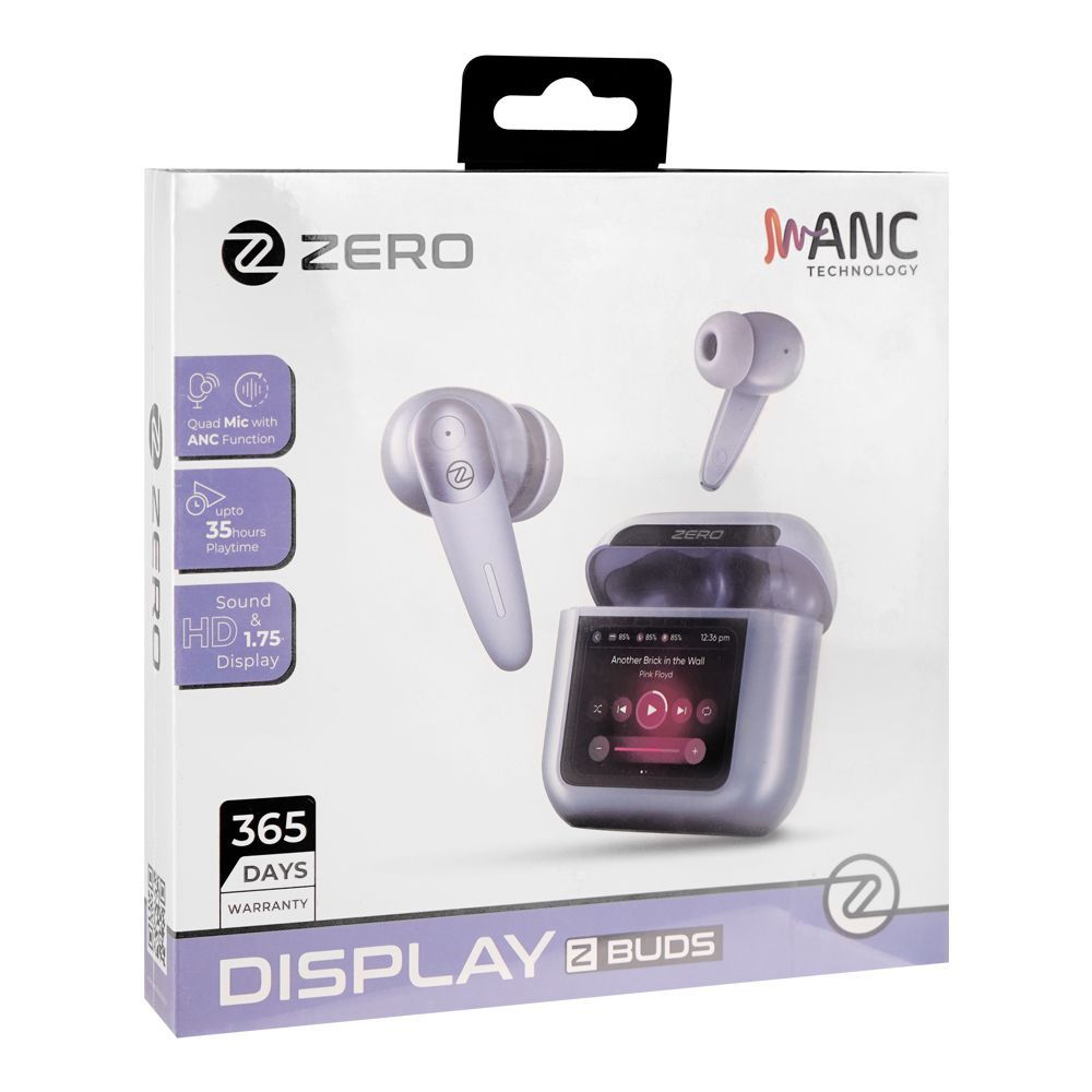 Zero Display Z ANC Wireless Earbuds, Metallic Blue