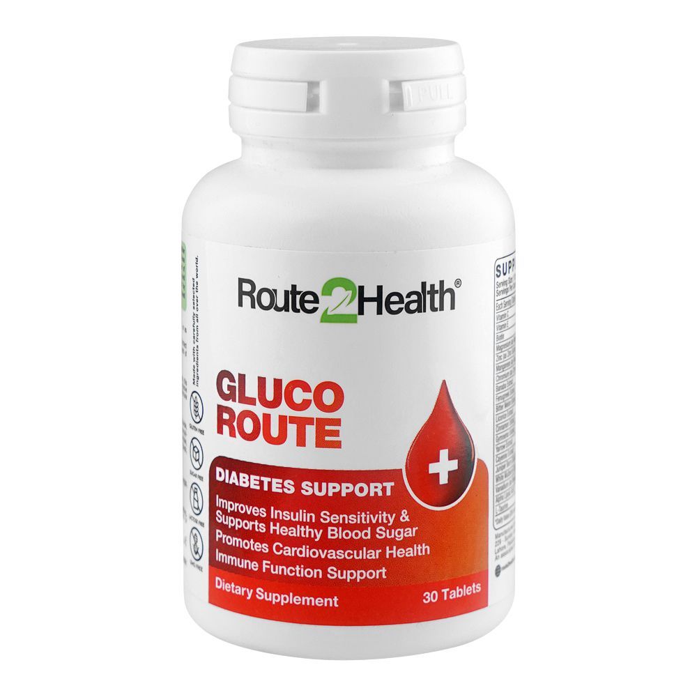 Route 2 Health Gluco Route Dietary Supplement, 30 Tablets