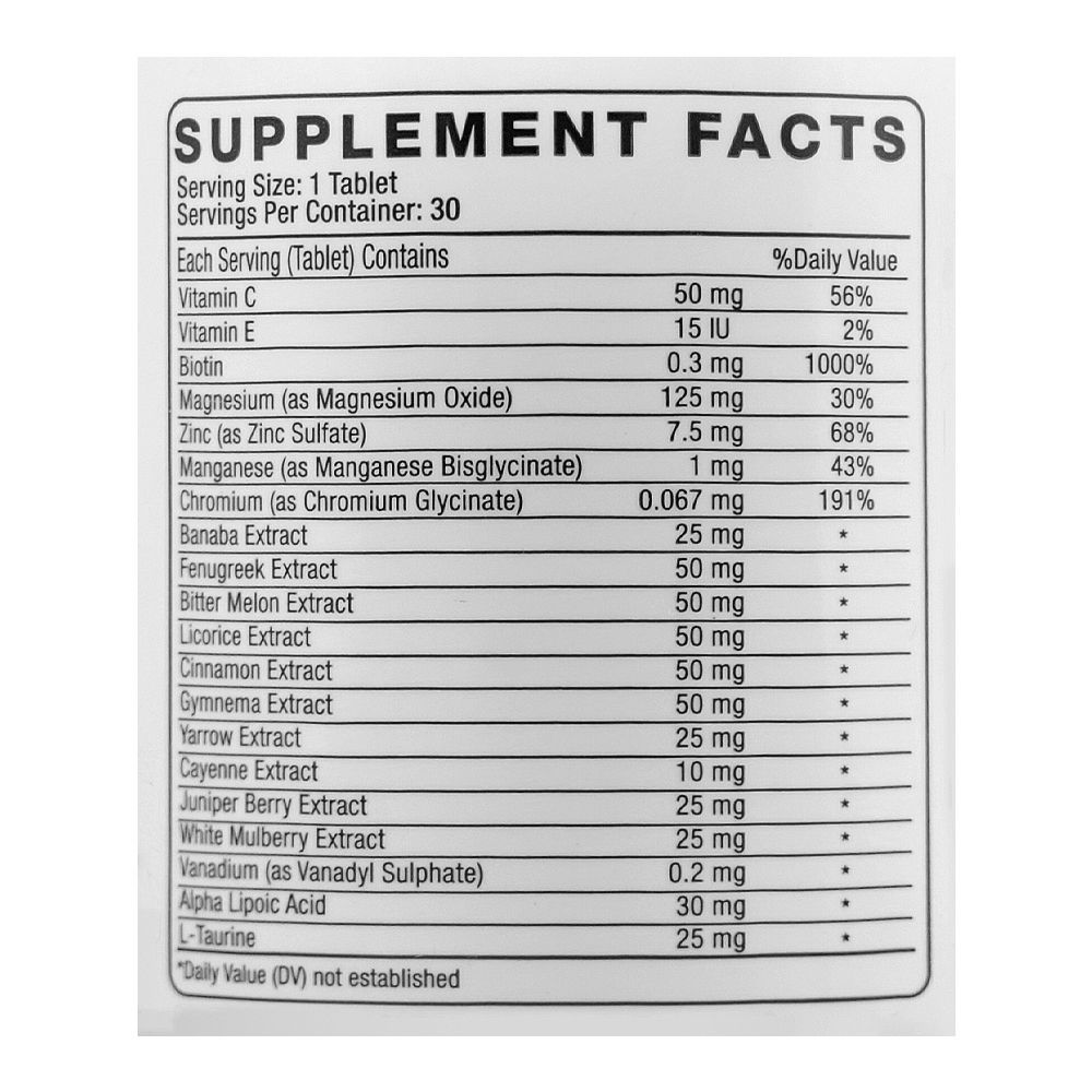 Route 2 Health Gluco Route Dietary Supplement, 30 Tablets