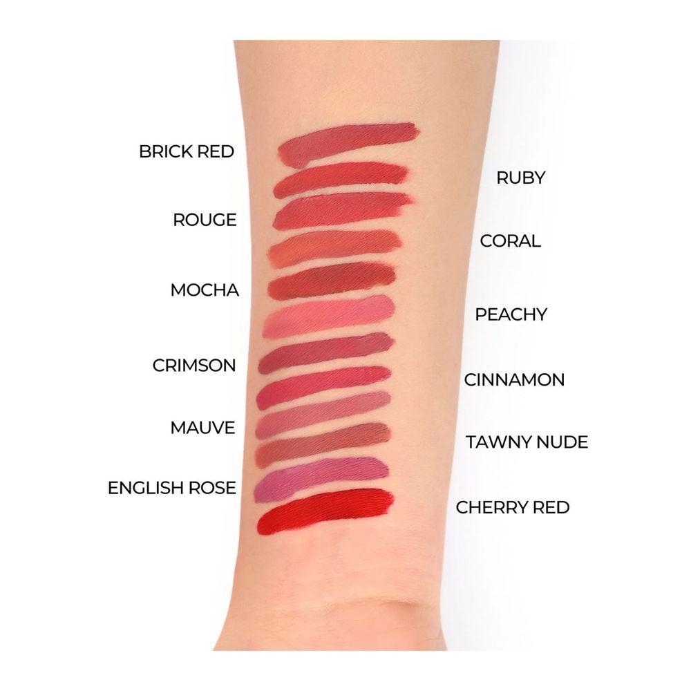 Haya Pure Halal Beauty Matte Liquid Waterproof Lipstick, 01 Cherry Red, 5g