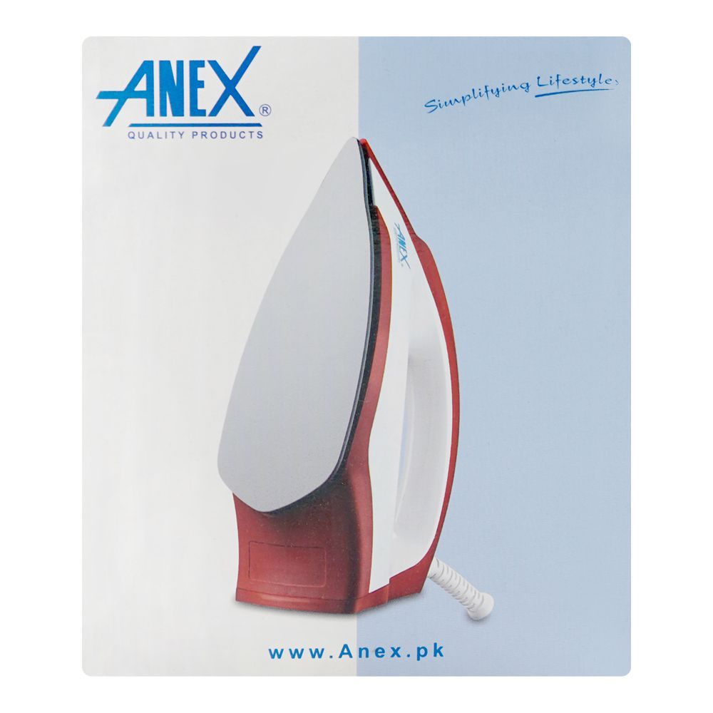 Anex Smart Dry Iron, 1100-1300W, Light Green & White, AG-2074