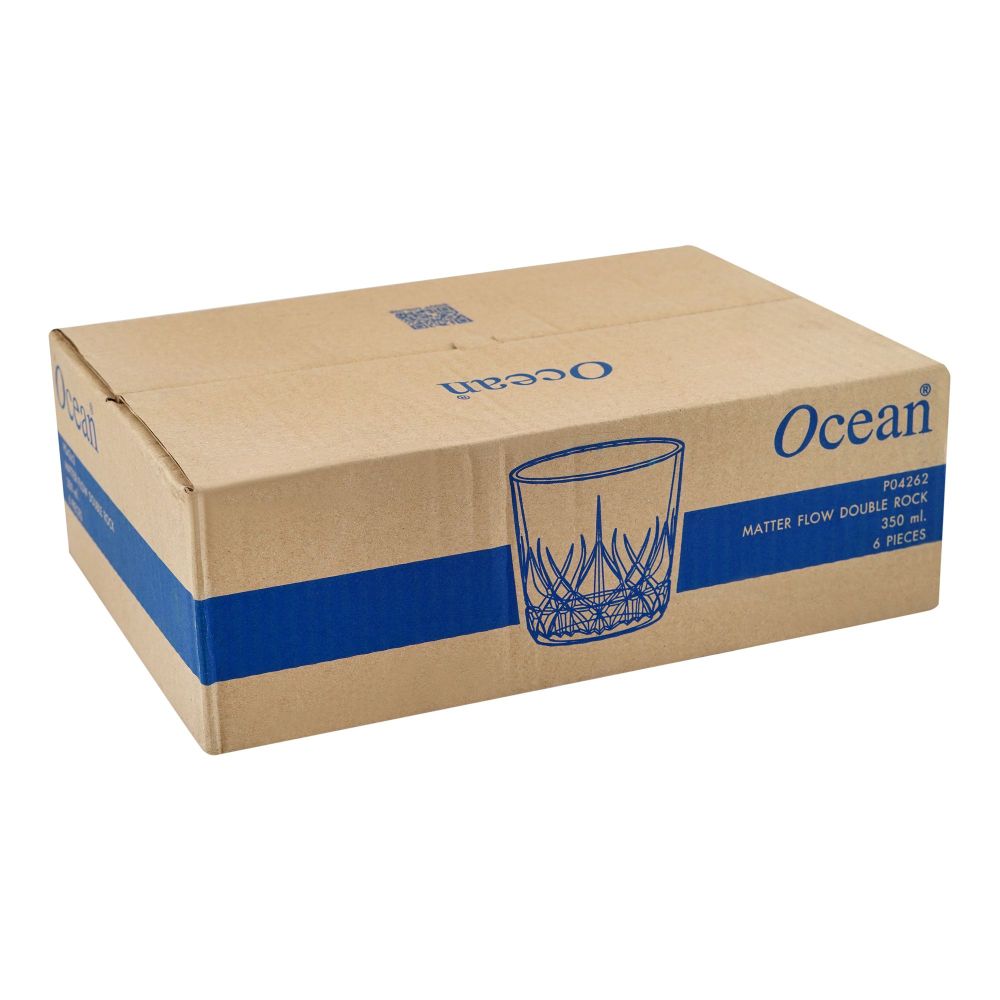 Ocean Matter Flow Double Rock Glass, 350ml, 6-Pack, P04262
