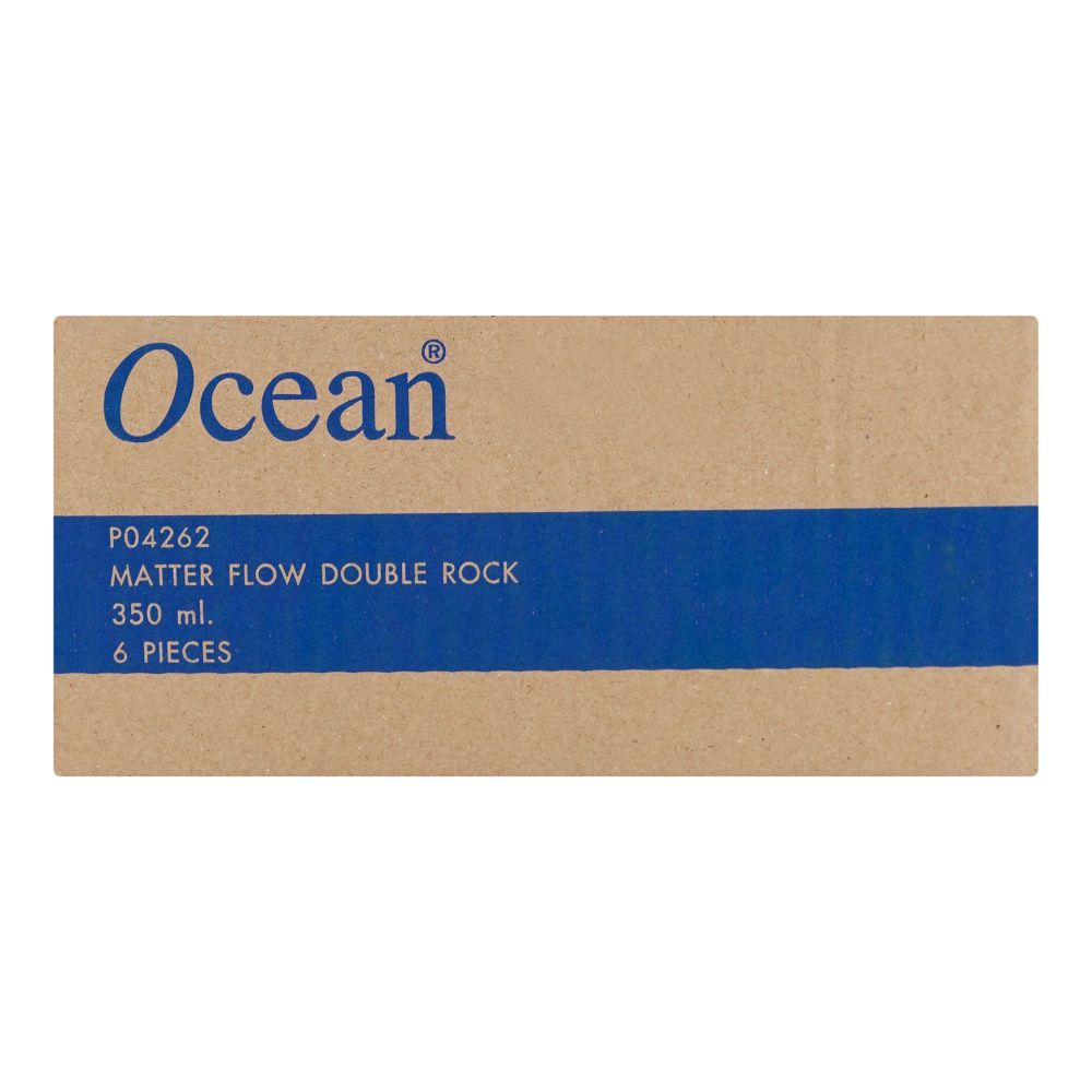 Ocean Matter Flow Double Rock Glass, 350ml, 6-Pack, P04262