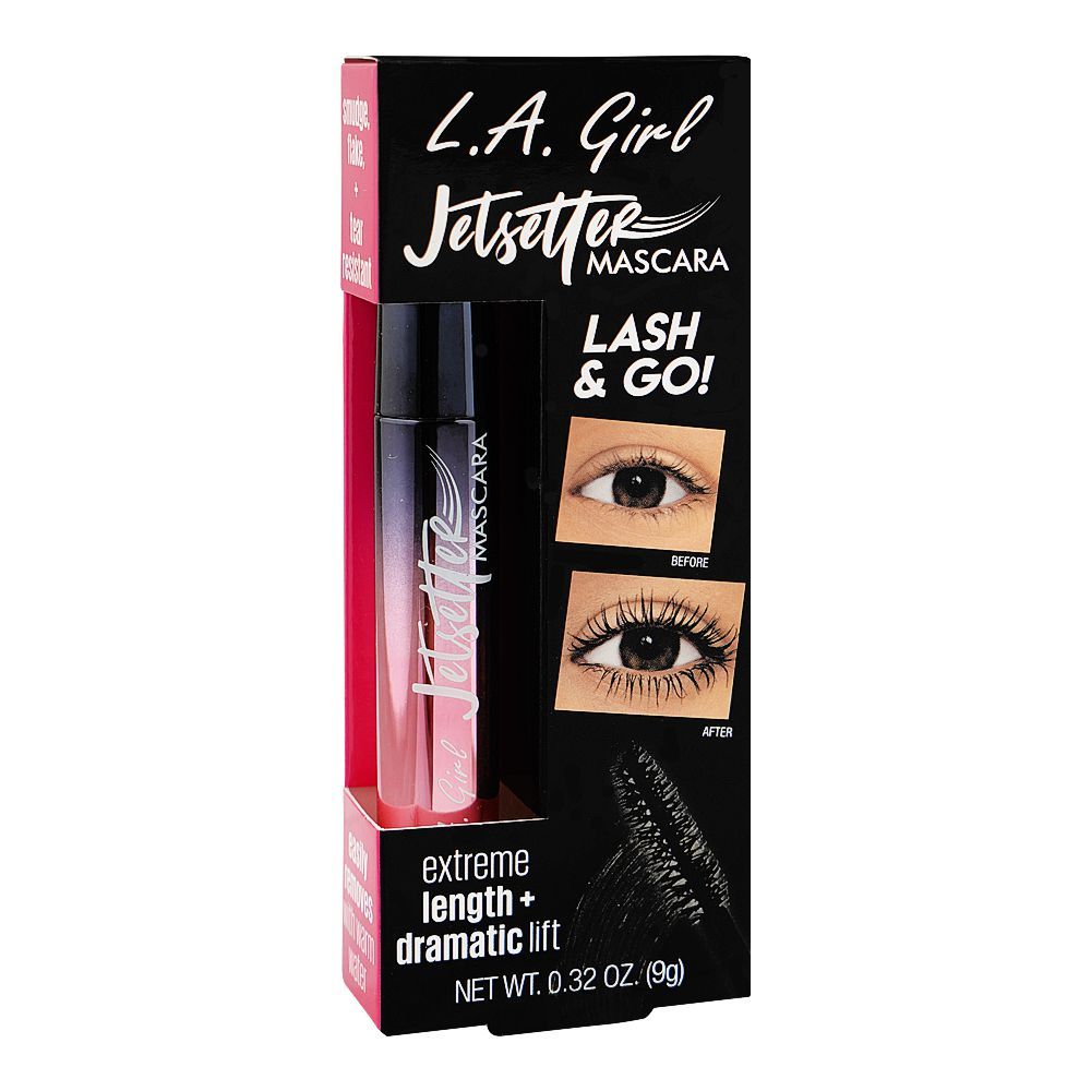 L.A. Girl Jetsetter Lash & Go Extreme Length + Dramatic Lift Mascara ...