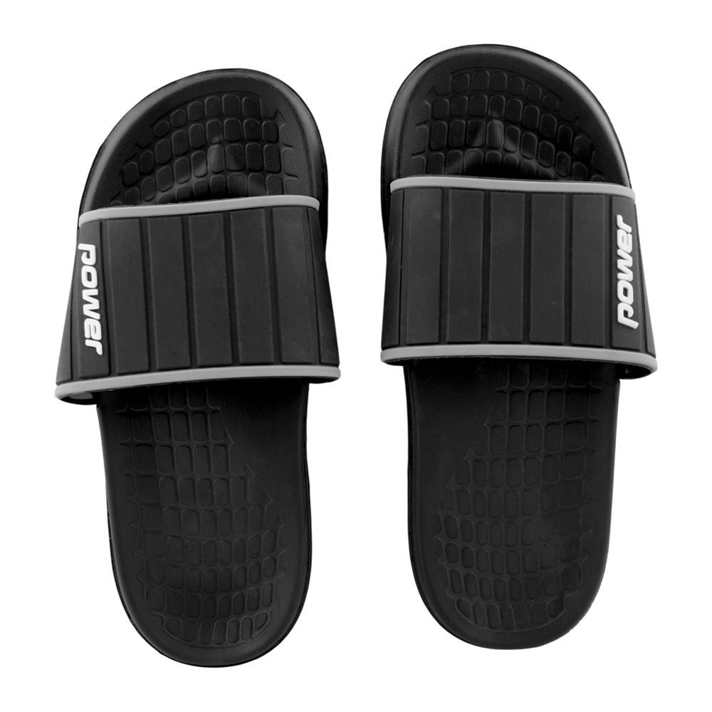 Bata Men's Rubber Slide Slippers, Black, 6729353
