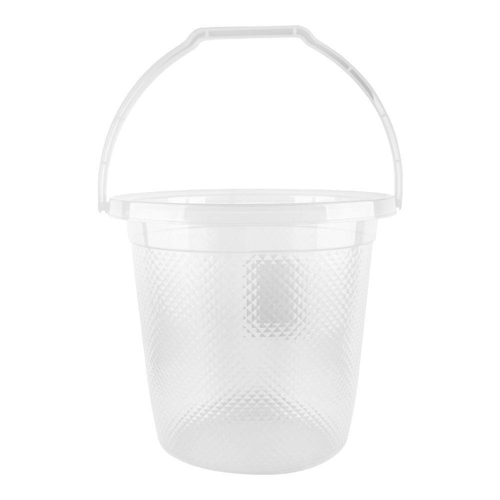 Modern Diamond Bucket, White, 30 Liters, D.B30 (Approx 38 x 36 cm)