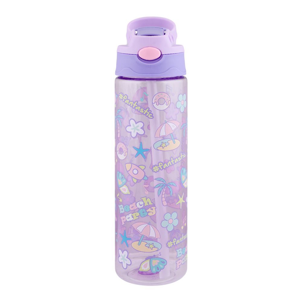 AJF Eyun Kids Fancy Water Bottle With Handle, Purple, SB-06, 700ml