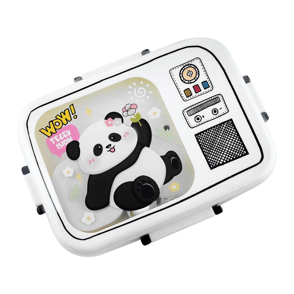 Sus 304 Lunch Box, 870ml, White, 7124