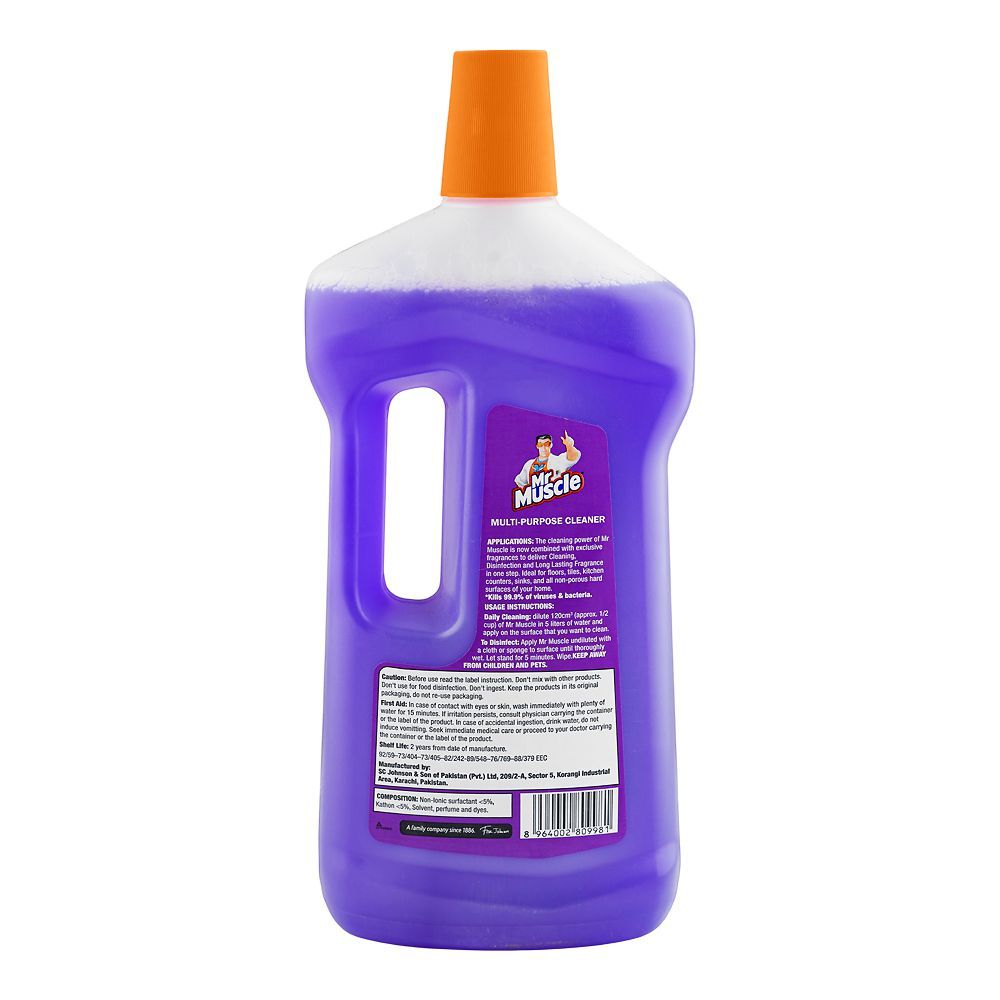 Mr. Muscle Multi-Purpose Cleaner Lavender Scent, 3-In-1, 1 Liter