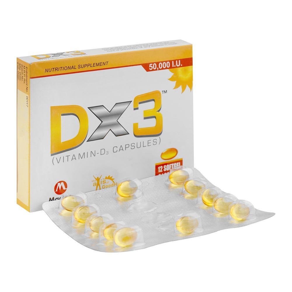 Zestech Sciences Dx3 Soft Gel, 50,000 I.U. 12 Capsules Box