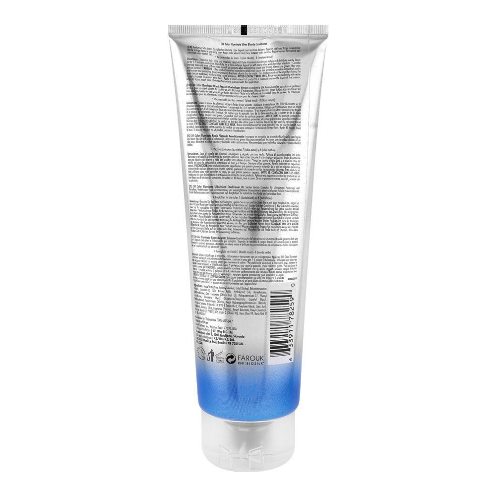 CHI Color Illuminate 95% Natural Silver Blonde Conditioner, Paraben ...