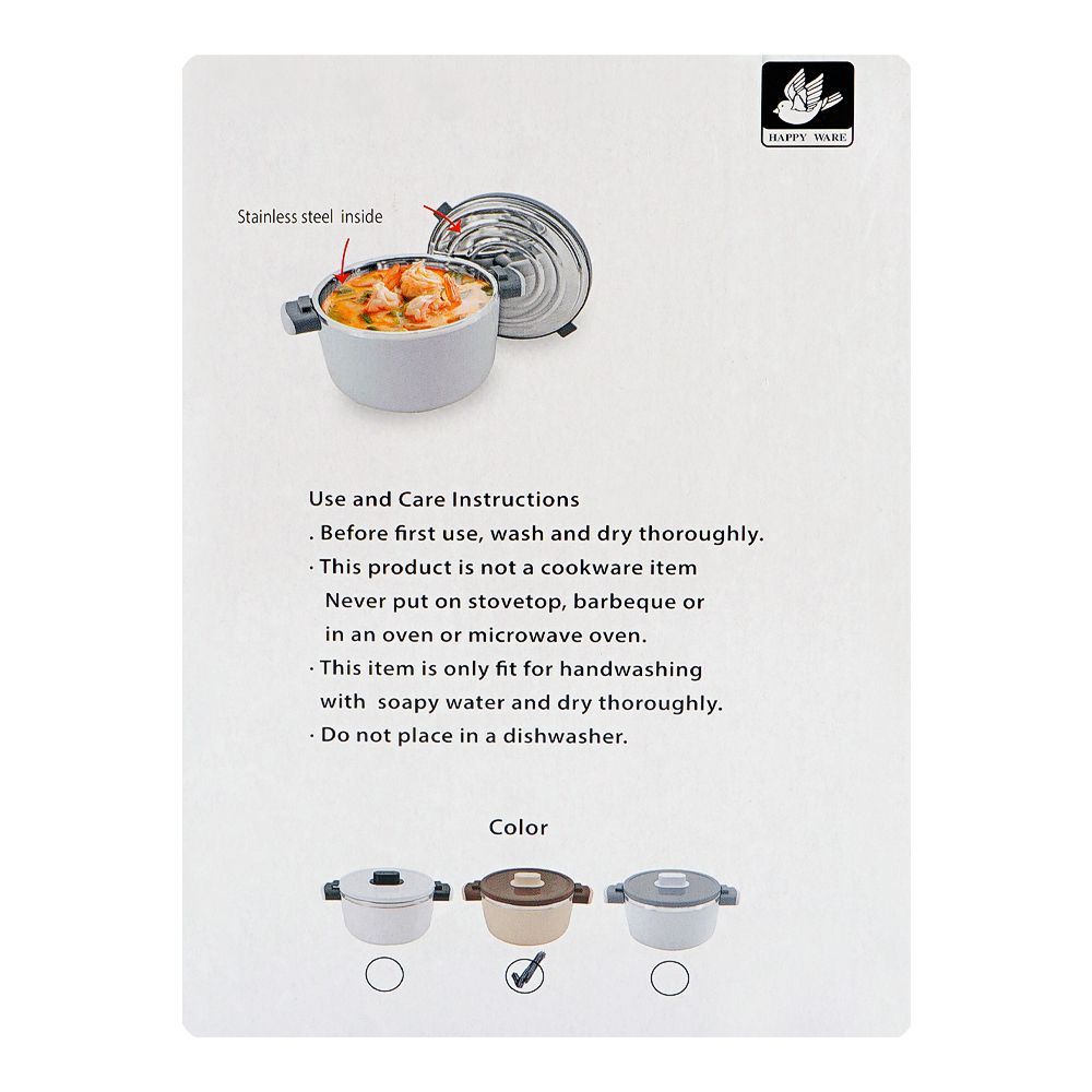 Happy Ware Forte Warmer Hot Pot With Twist Lock Lid, 29.5 x 22.2 x 16 ...