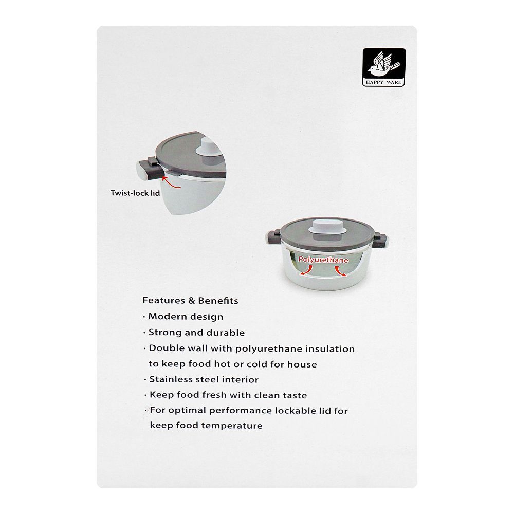 Happy Ware Forte Warmer Hot Pot With Twist Lock Lid, 36.5 x 25.8 x 18 ...