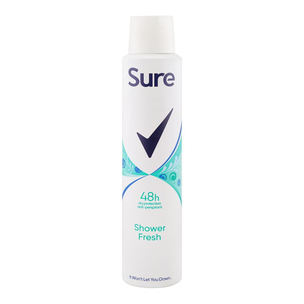 Sure Women Shower Fresh 48H Anti-Perspirant Body Spray, Anti-Sweat ...