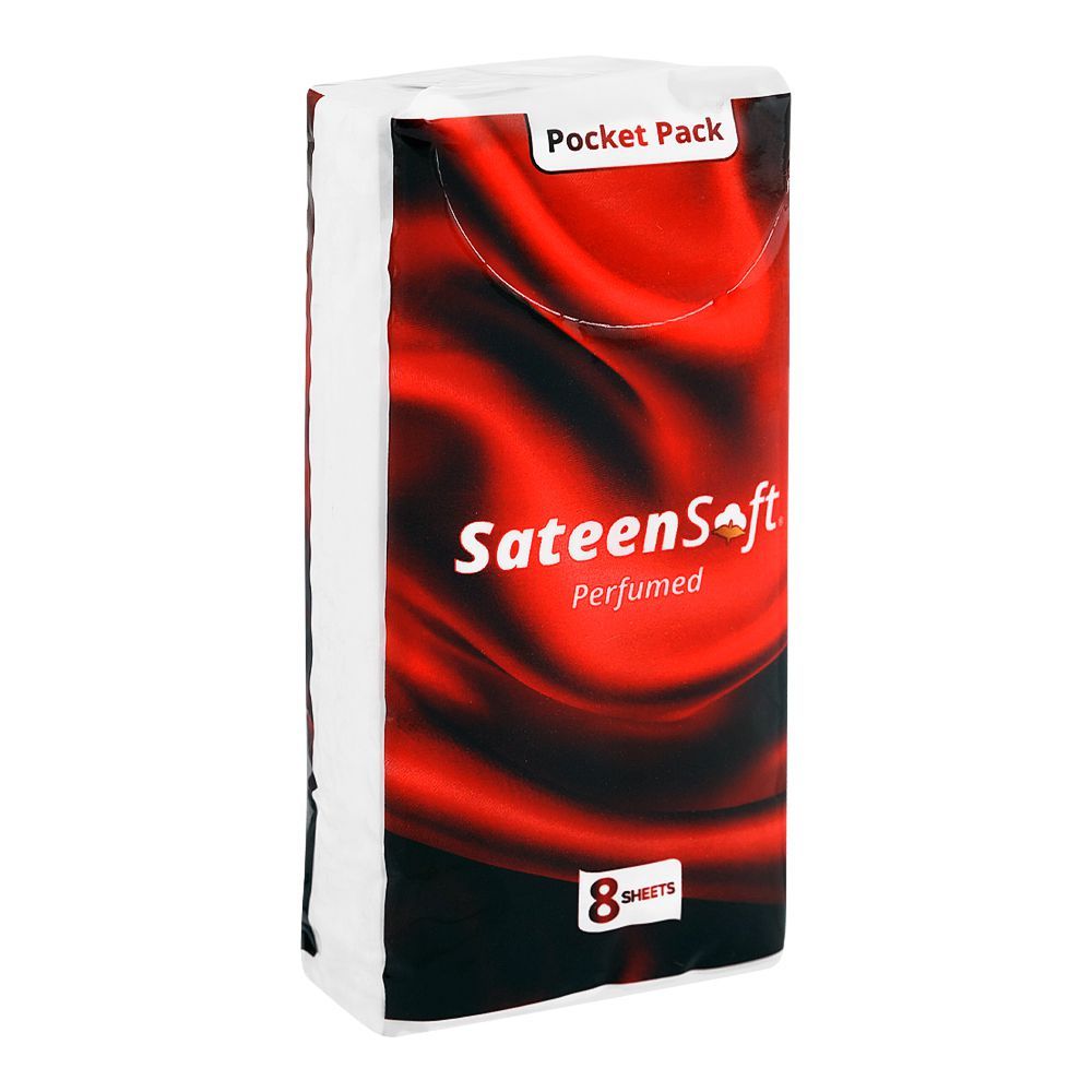 Sateen Soft Perfumed Pocket Pack Mini Tissue, 8 Sheets