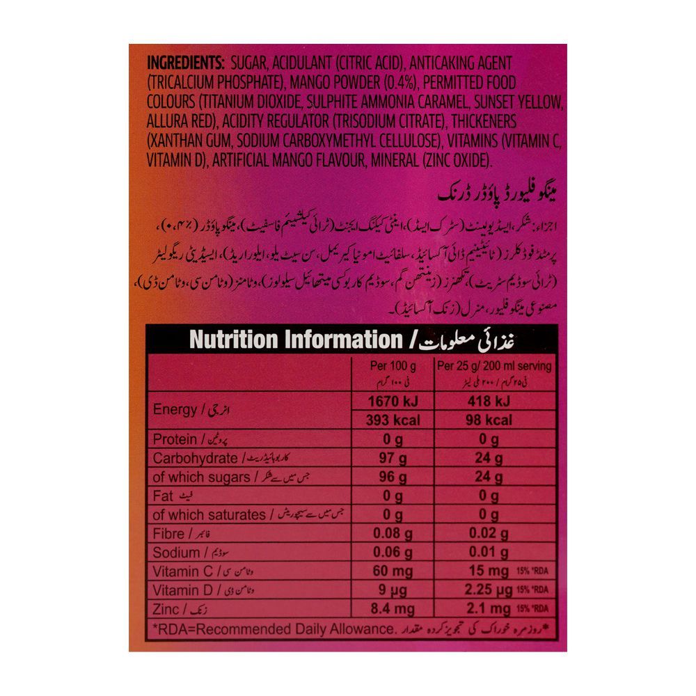 Tang Orange + Mango Promo Pack Back To School, 2 X 375g, 2-Pack, With ...