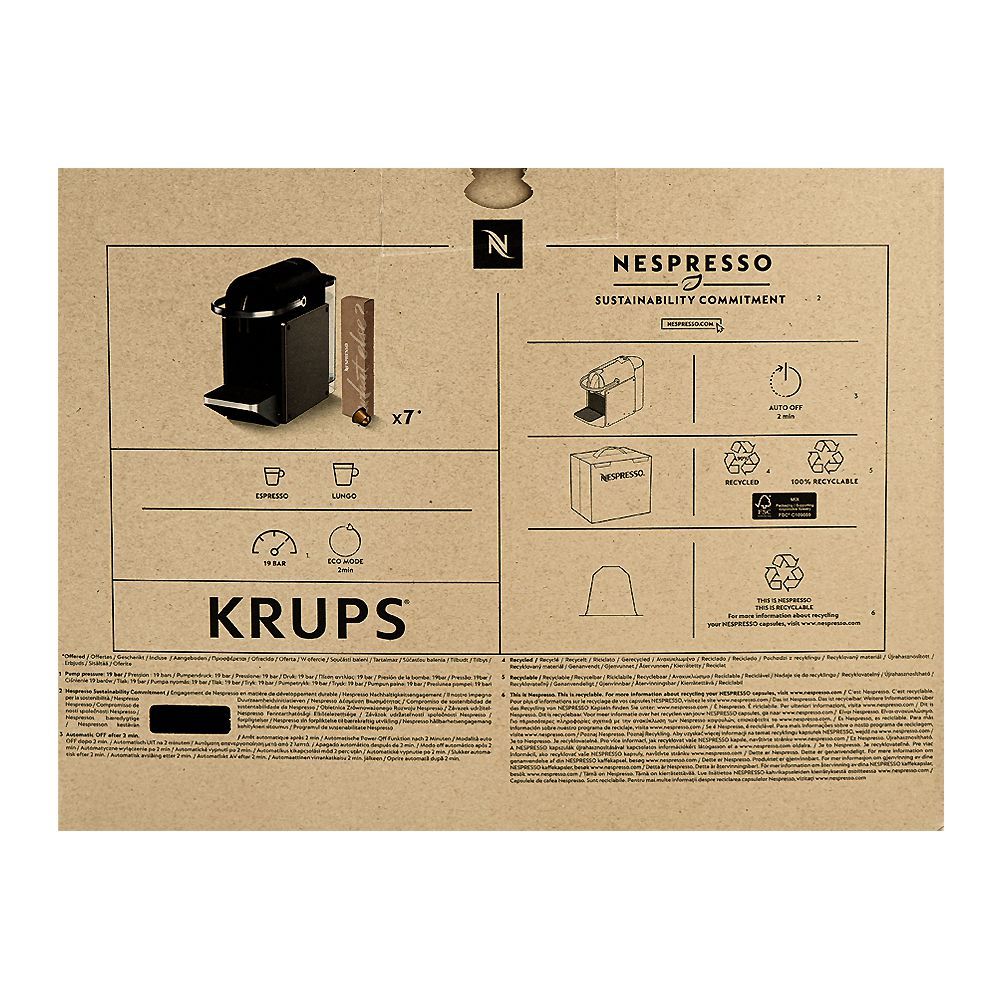 Nespresso Pixie Titan Redesign Coffee Machine, X1, X7, 24oz, 4337T10802 ...