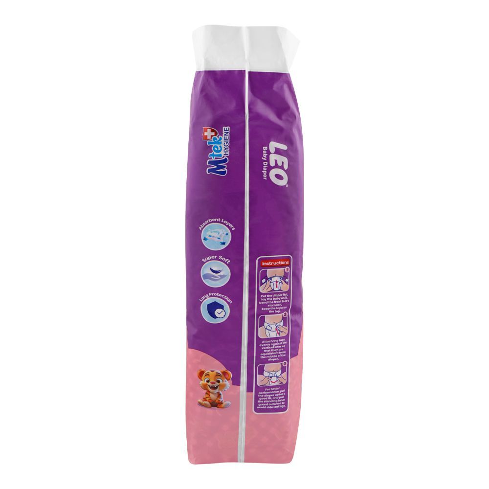 Leo Baby Diaper, Large, 4, 7-15KG, 50-Pack