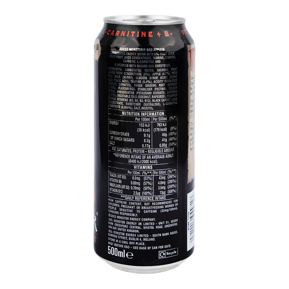 Monster Bad Apple Energy Drink, 500ml